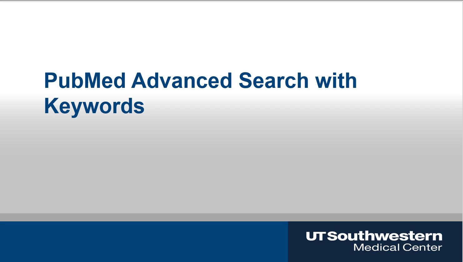 PubMed Advanced Search Demo